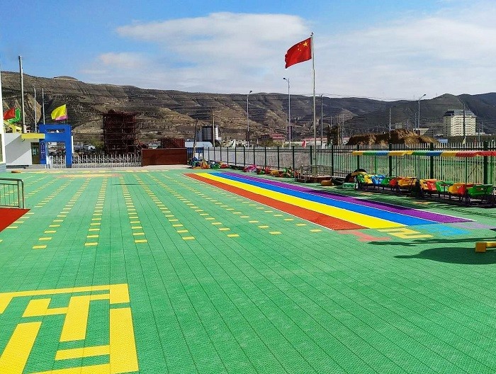 No peel Or Chip Long Life Modular Outdoor Flooring With Flexible ...
