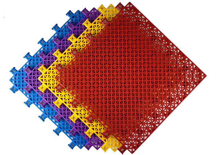 Waterproof Interlocking Outdoor Flooring , Fitness Floor Mats Interlocking